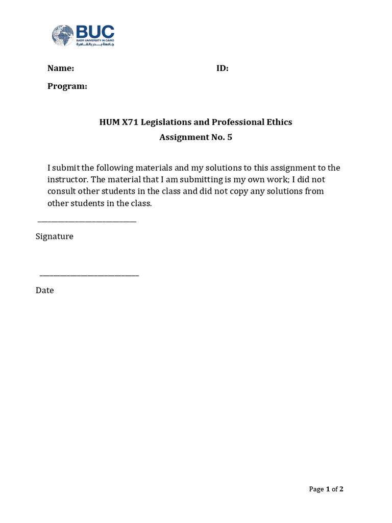 HUM x71 Assignment5 | PDF