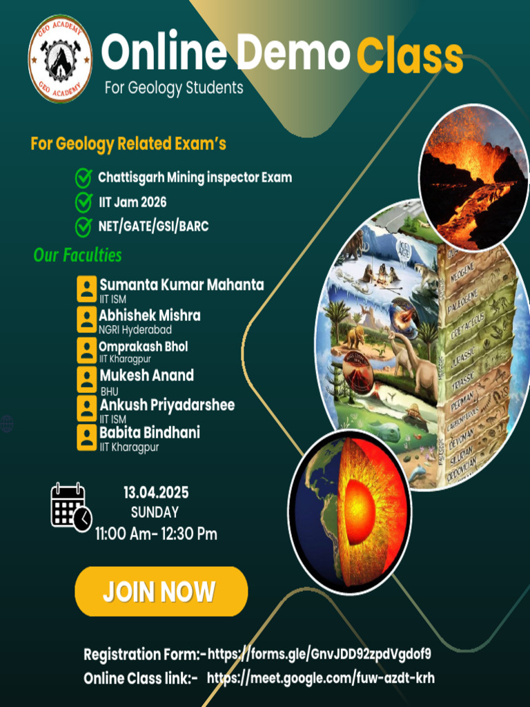 Online Demo class for geology students | PDF
