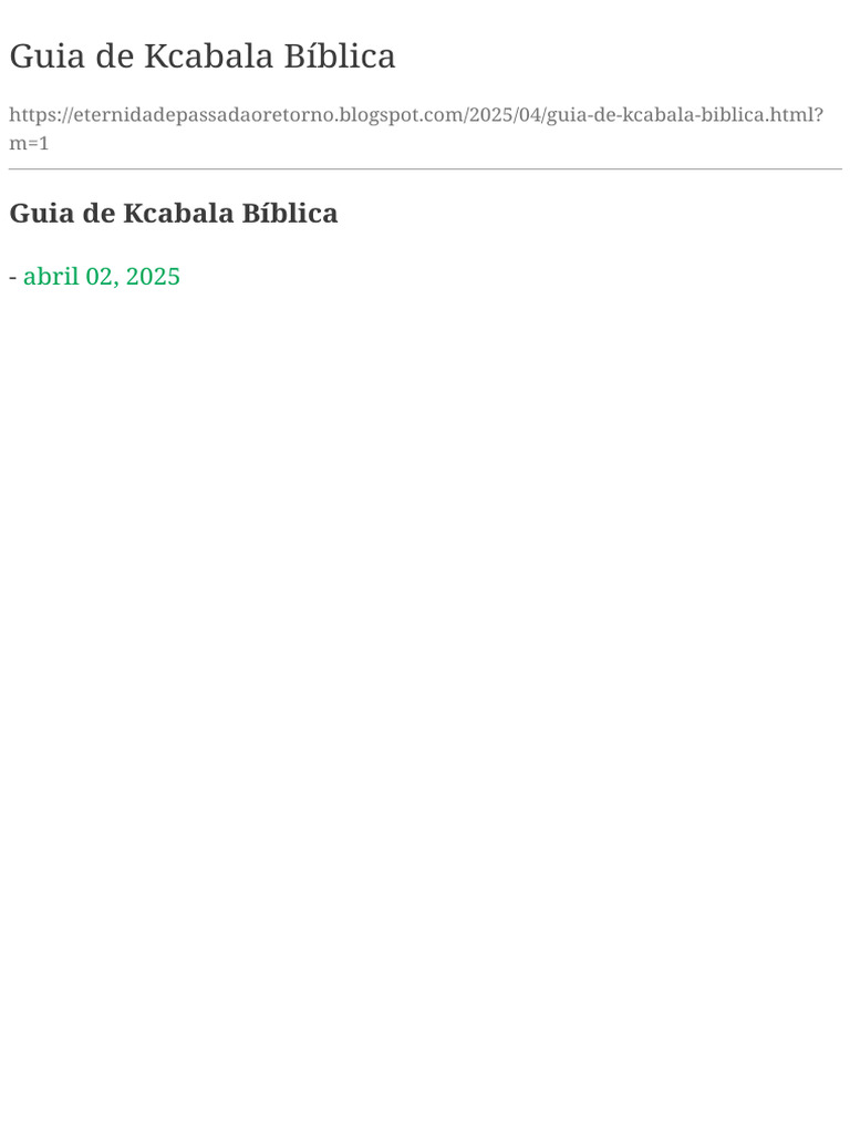 Sefirot e a Árvore de Kelipot | PDF | Cabala | Os Dez Mandamentos
