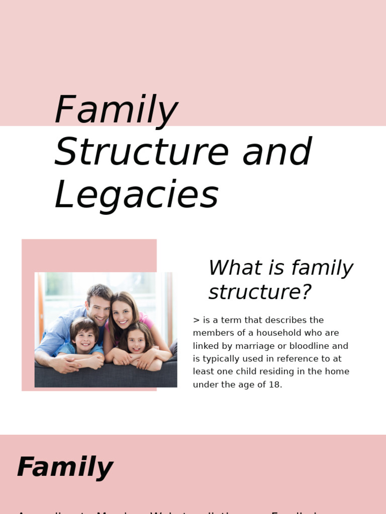 PD Lesson 9 Family Structure and Legacies | PDF | Parenting | Family