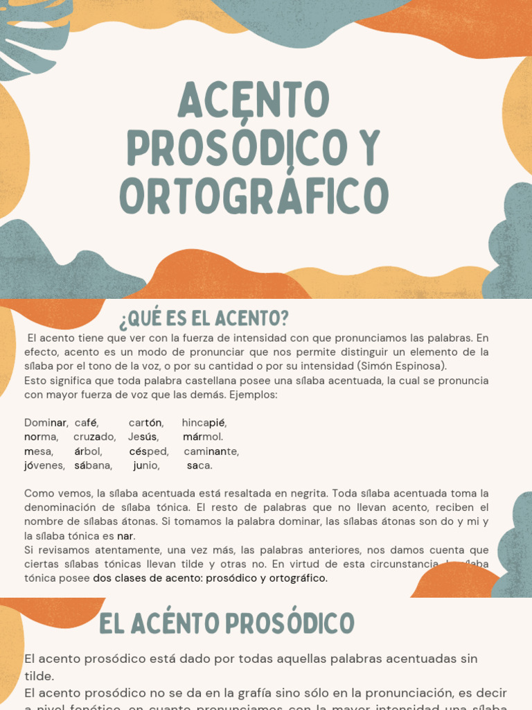 El Acento Prosódico | PDF | Lingüística | Fonética