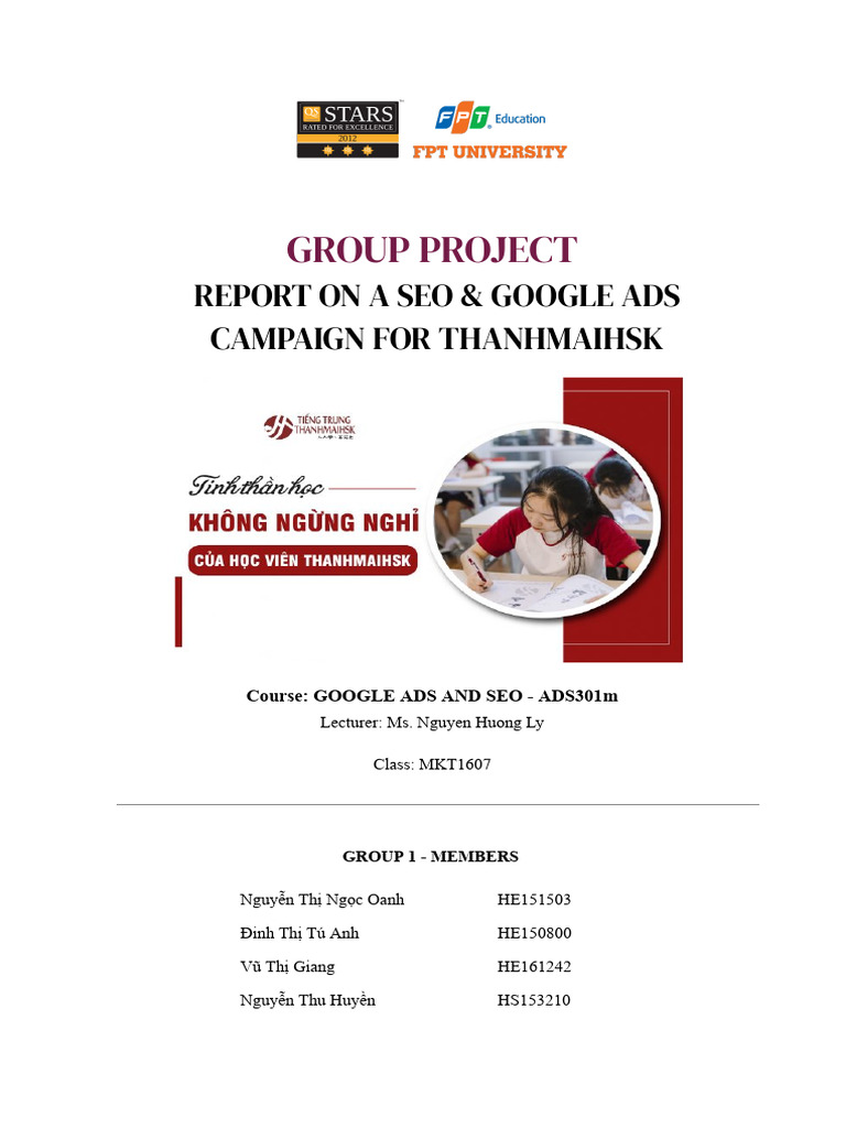 ADS301m Report Example 1 | PDF | Search Engine Optimization | World Wide Web