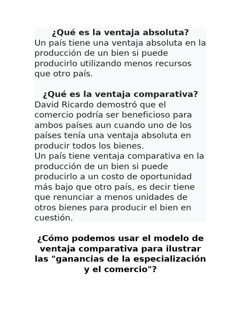 Why Do Countries Trade | PDF | Ventaja comparativa | Economias