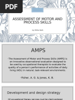 AMPS Assessment Score Form | PDF | Cognition | Psychology