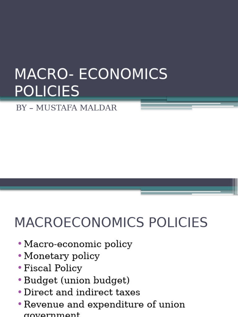 Understanding Macroeconomic Policies | PDF
