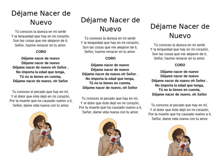 Déjame Nacer de Nuevo - Letra y Acordes | PDF
