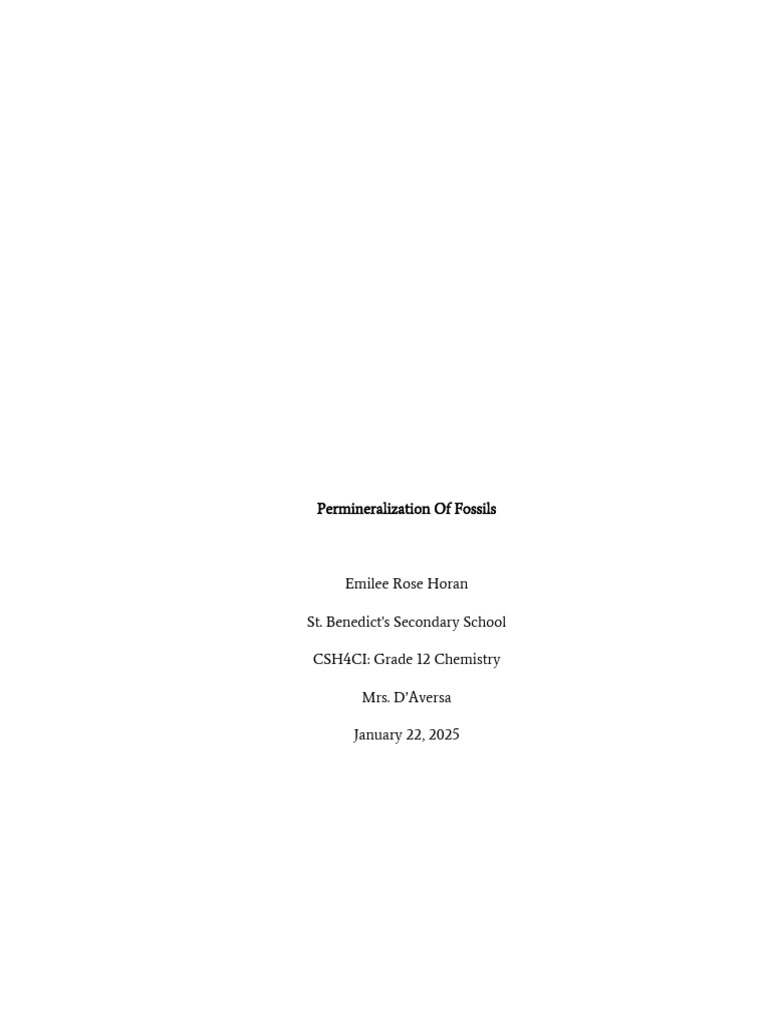 Understanding Fossil Permineralization | PDF | Earth Sciences | Natural ...