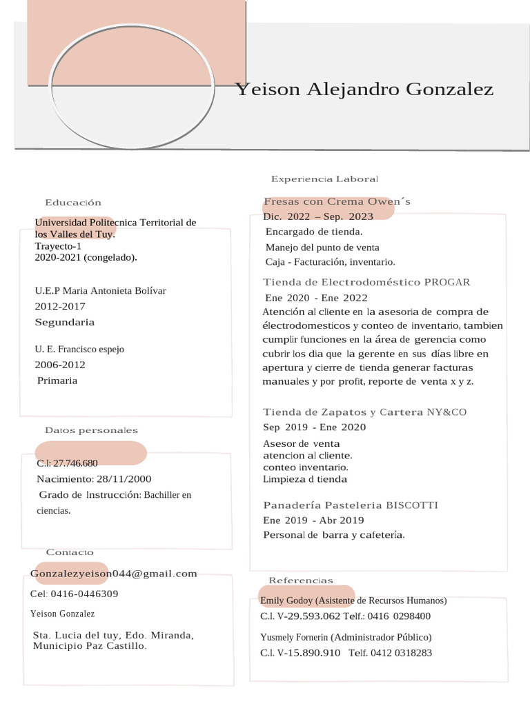 Currículum Alejandro Gonzalez 2023 Abr | PDF