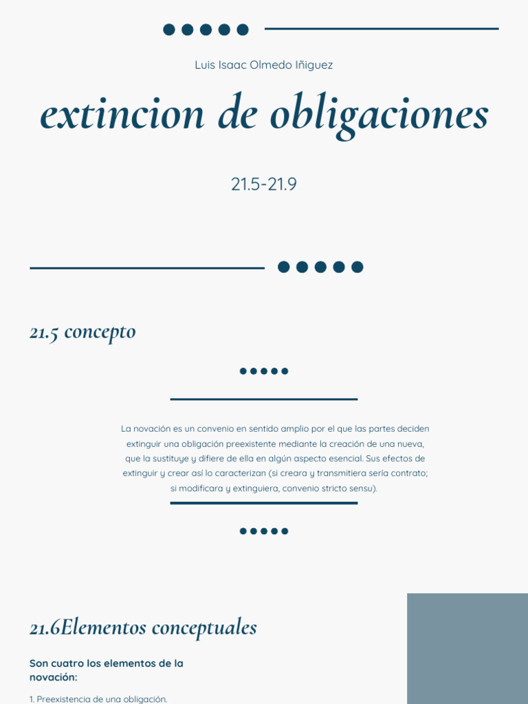 Extincion de Obligaciones Luis Isaac Olmedo Iñiguez 2055193 | PDF