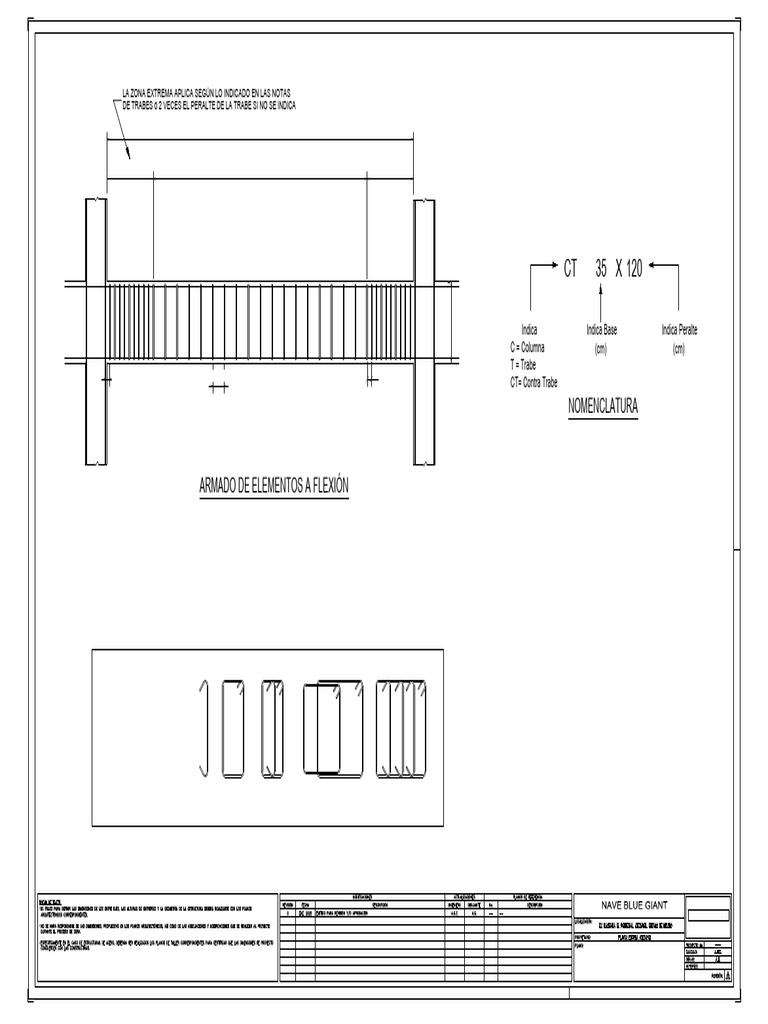 Notas de Armado de Trabes y Contratrabes | PDF