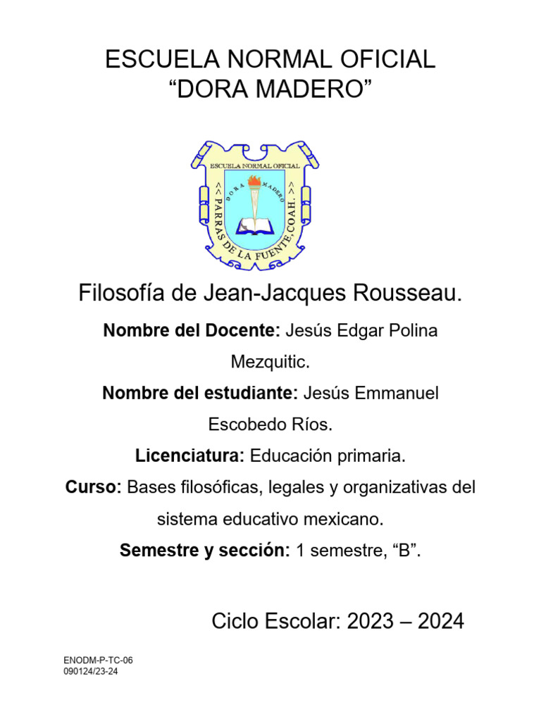 FILOSOFÍA POLÍTICA DE JJ ROUSSEAU | PDF | Jean-Jacques Rousseau | Democracia