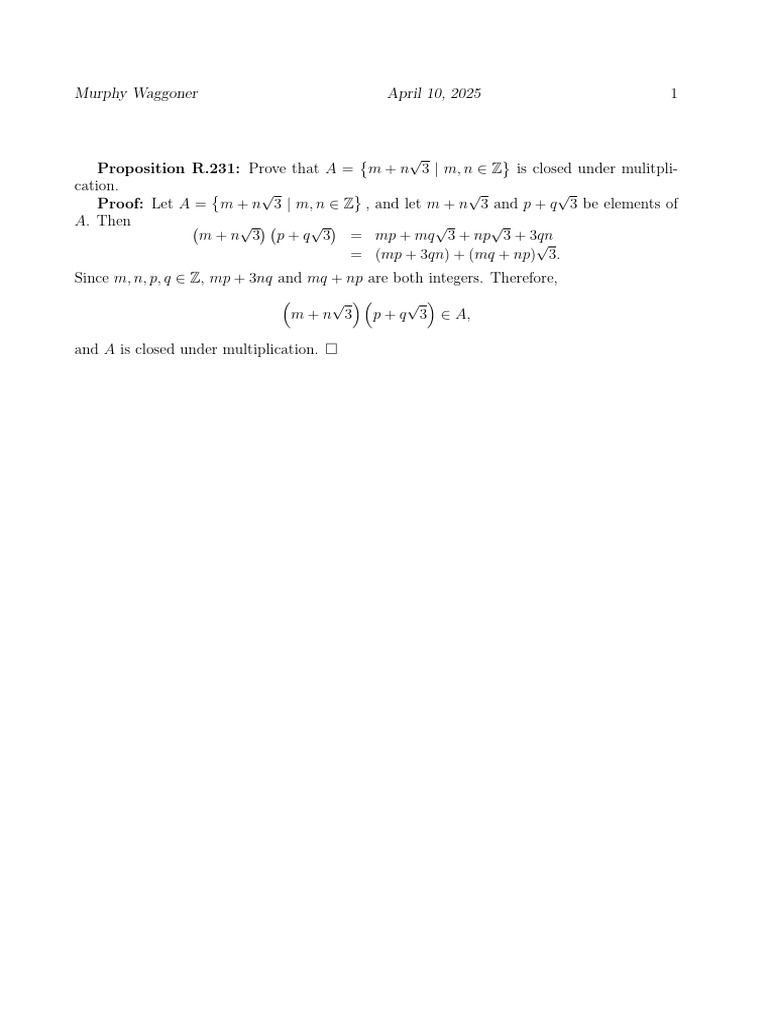 Homework Proof Template | PDF