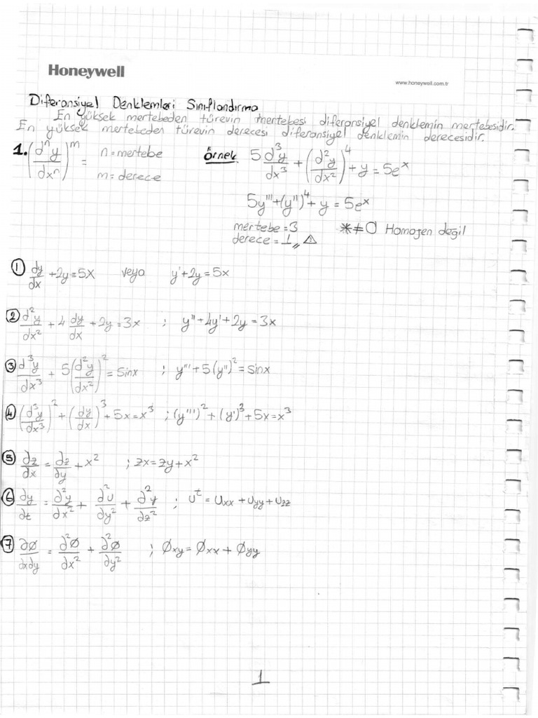 Dif Denk Ders Notları W1-4 | PDF