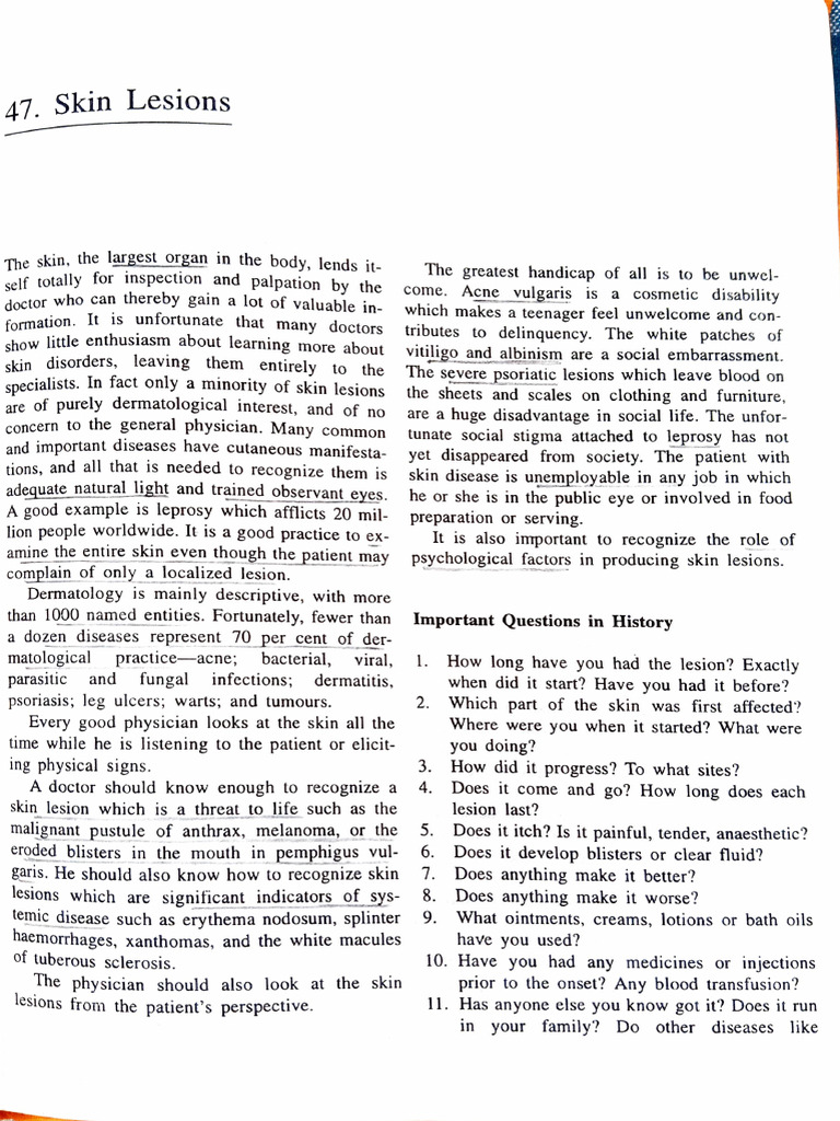 Skin Lesions | PDF