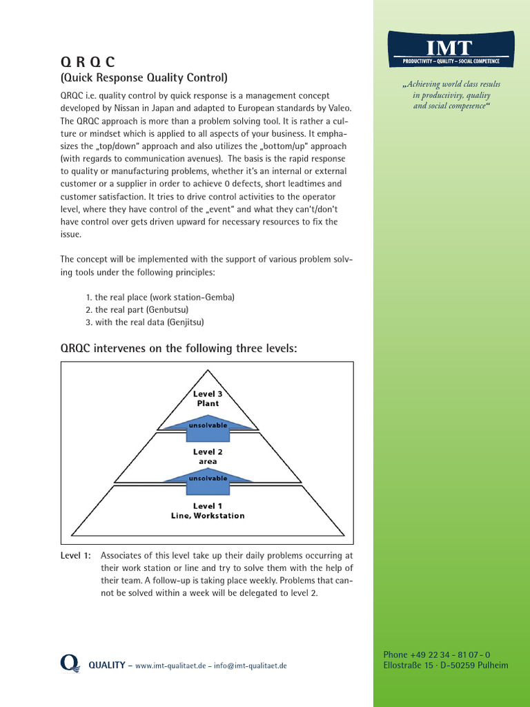 (EN) [imt-qualitaet.de] IMT_EQ_QRQC | PDF | Business