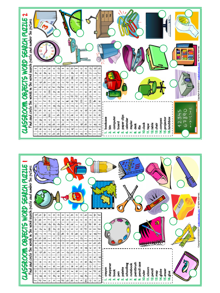 Classroom Objects 2 | PDF