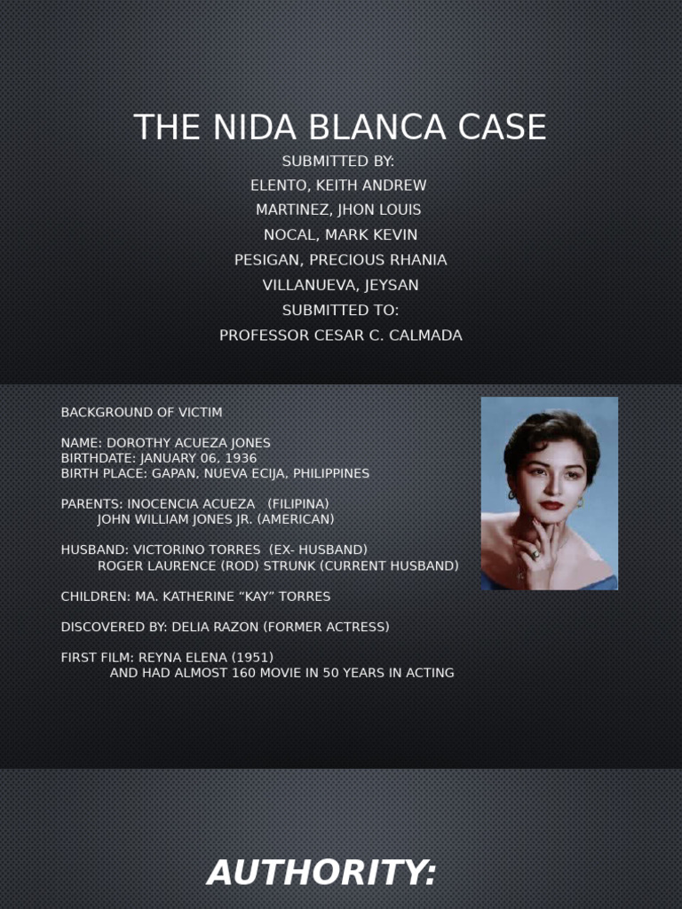 The Nida Blanca Case | PDF