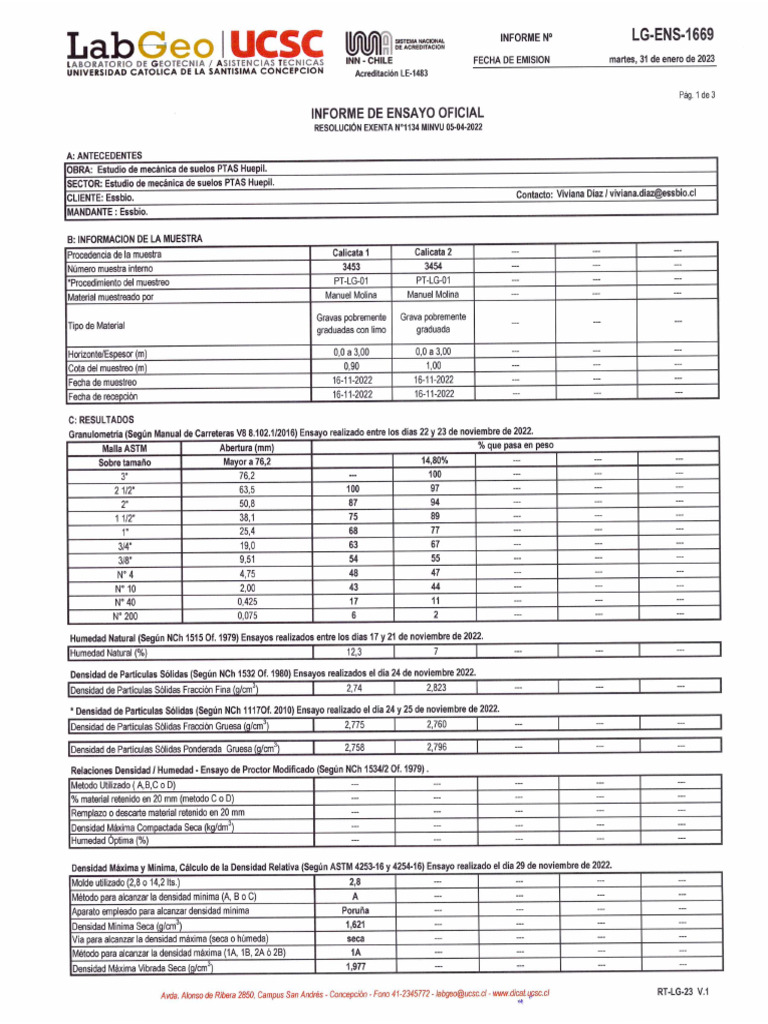 SCAN - LG-ENS-1669-Calicata 1-2 - Huepil - Essbio | PDF