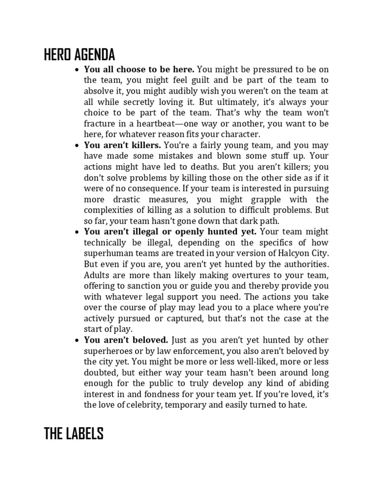 Masks Player Reference Sheet | PDF