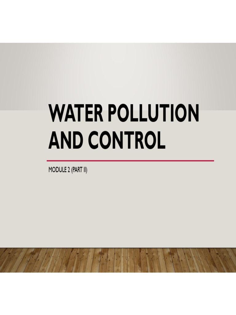 Water Pollution: Causes and Control | PDF | Water Pollution | Water