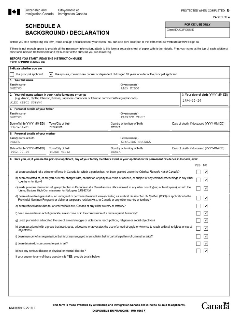 Imm 5669 - 201810 | PDF