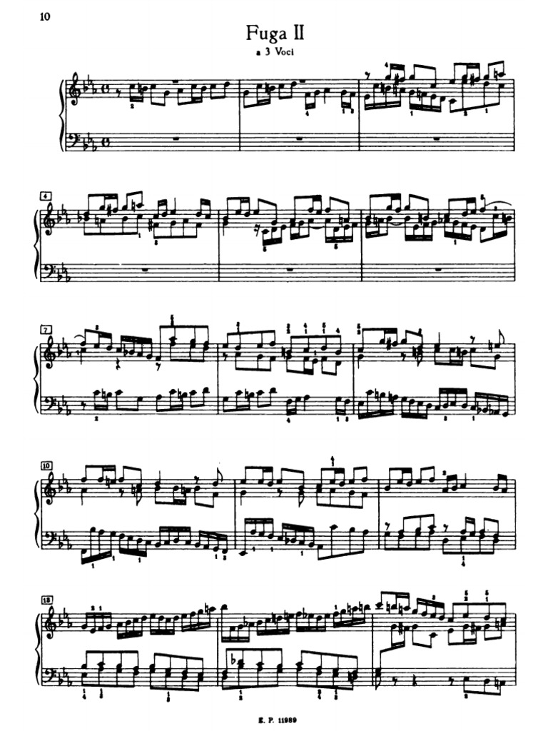 Bach-Well Tempered Clavier - 1 (Fugues Only) 2 | PDF