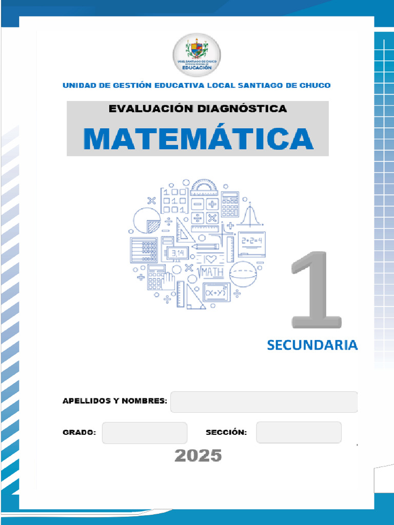 1 Mate, Matica Diagnostica 2025 | PDF | Decimal | Geometría