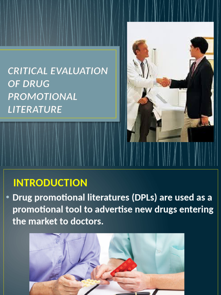 Critical Evaluation of Drug Promotional Literature | PDF | Dose ...