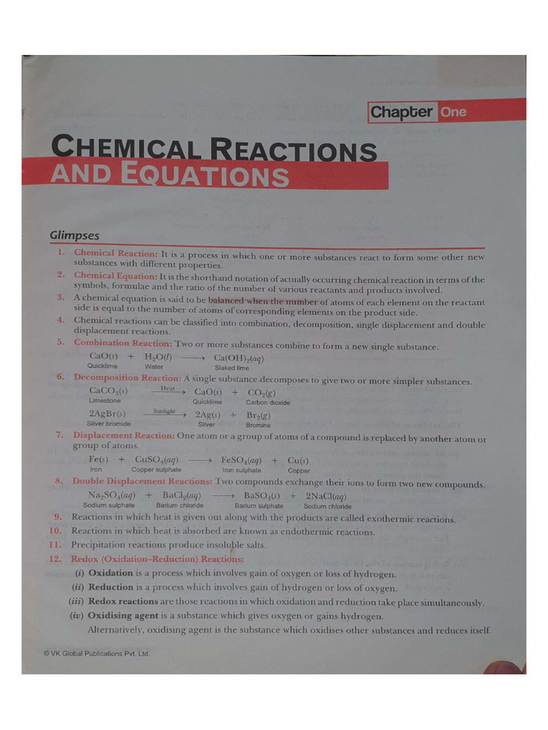 Chemistry Class 10 Xamidea | PDF