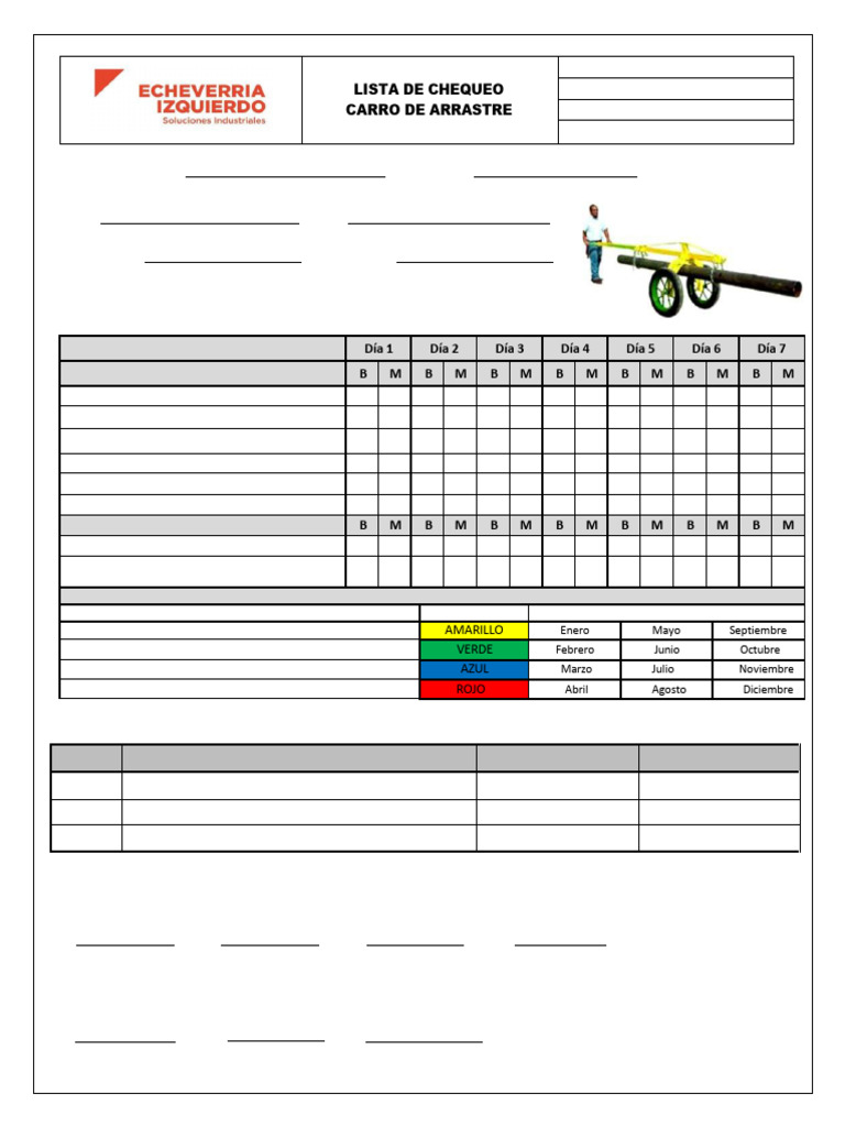EIM-LCH-HSE-101-389 Lista de Chequeo Carro de Arrastre | PDF