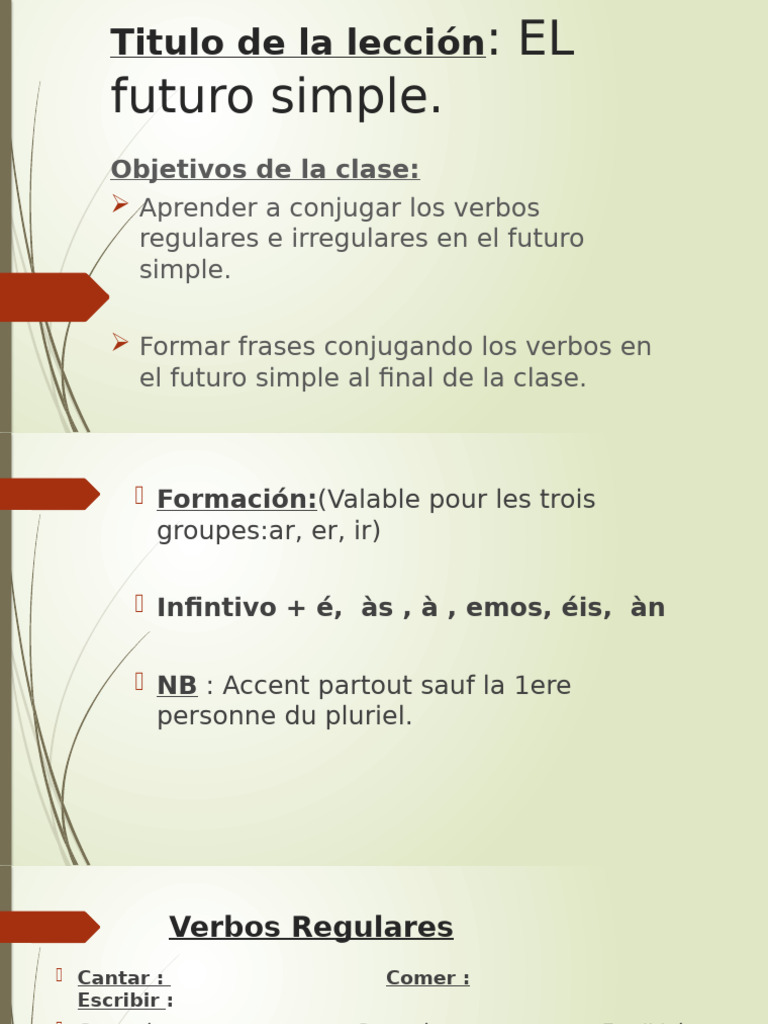 Futuro Simple | PDF