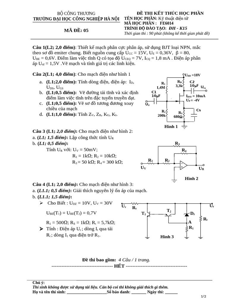 KTĐT - K15 - CDIO5 | PDF