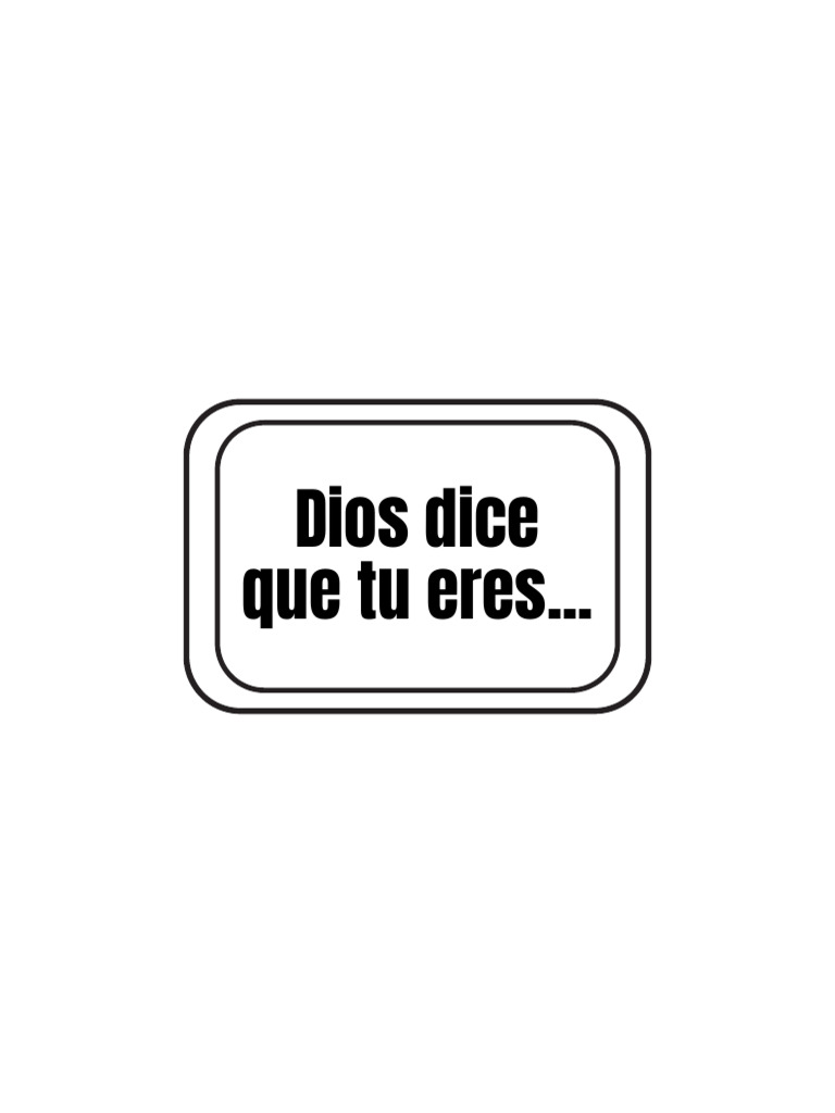 Dios Te Dice Que Tu Eres... - 20250116 - 145557 - 0000 | PDF
