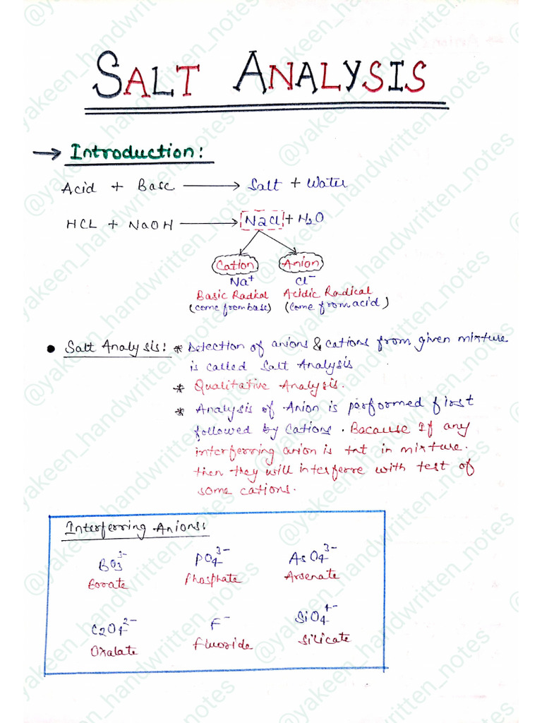SALT ANALYSIS(2) | PDF