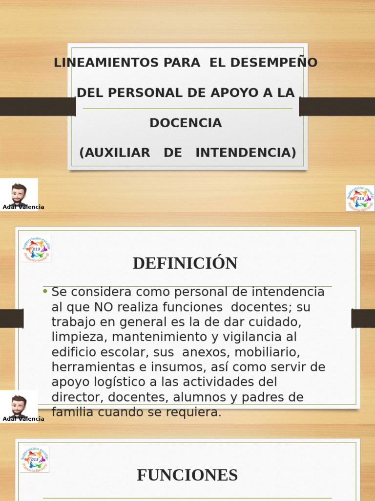 Horario del Intendente Escolar | PDF