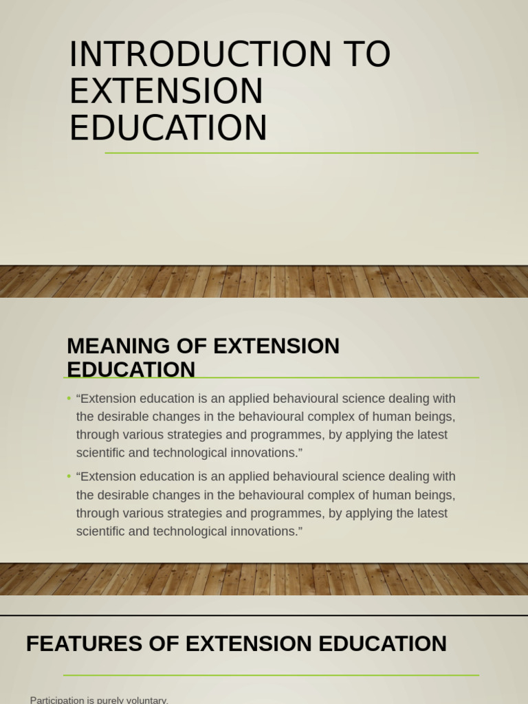 Introduction To Extension Education | PDF | Agriculture | Science