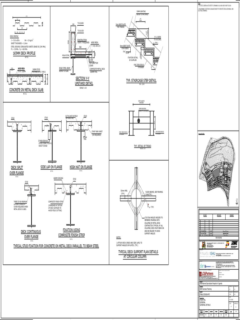 Upstand Detail Section Y-Y: Typ. Detail of Tread | PDF | Structural ...