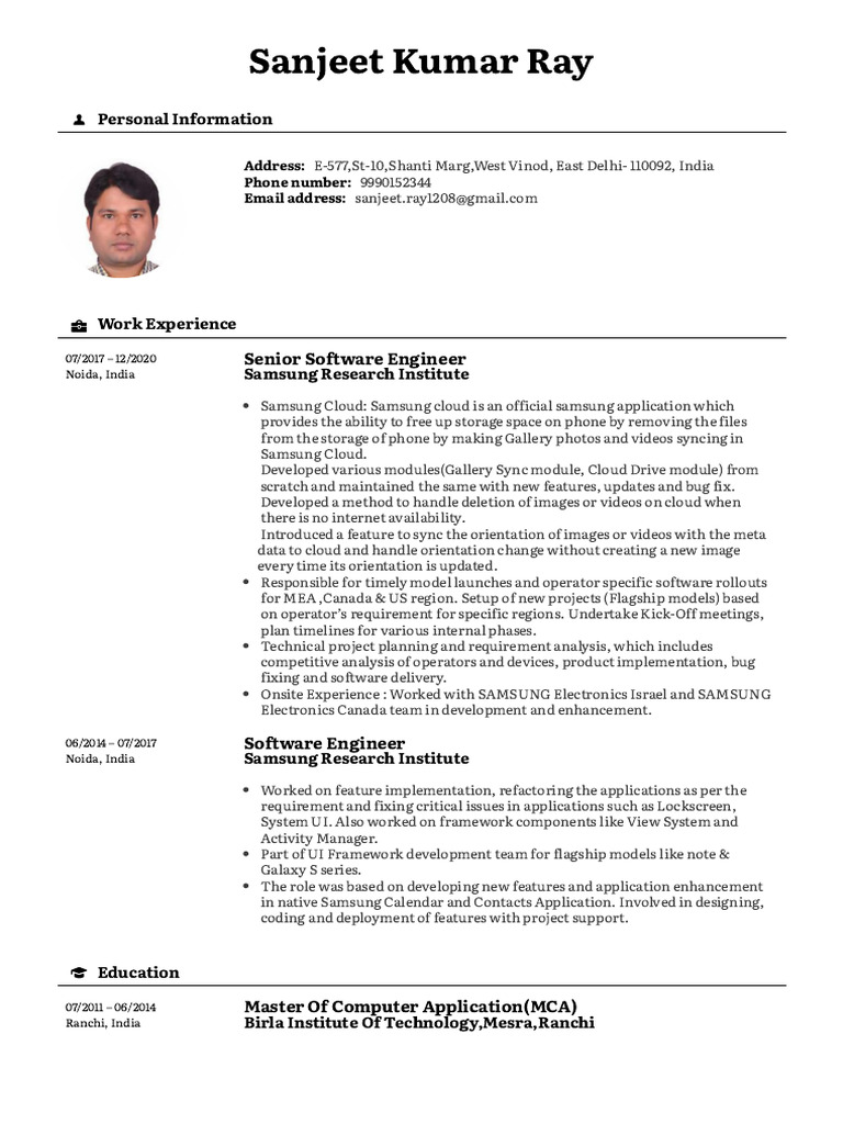 Sanjeet Kumar Ray - Java Developer | PDF | Software | Information ...