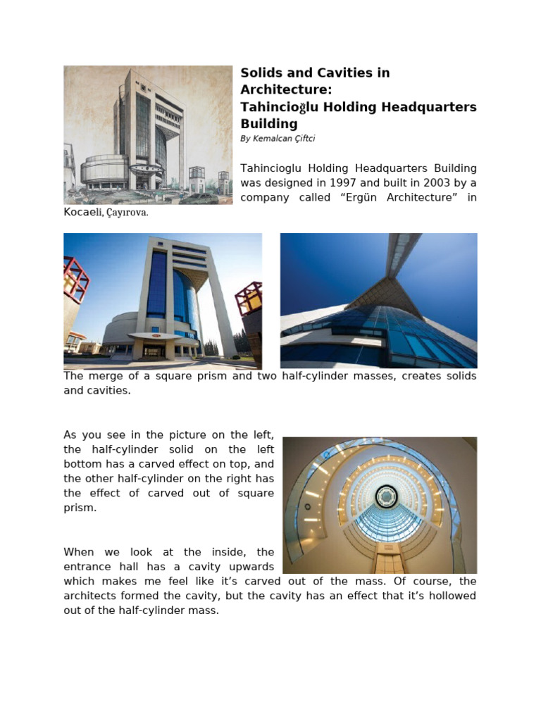 Solids and Cavities in Architecture | PDF