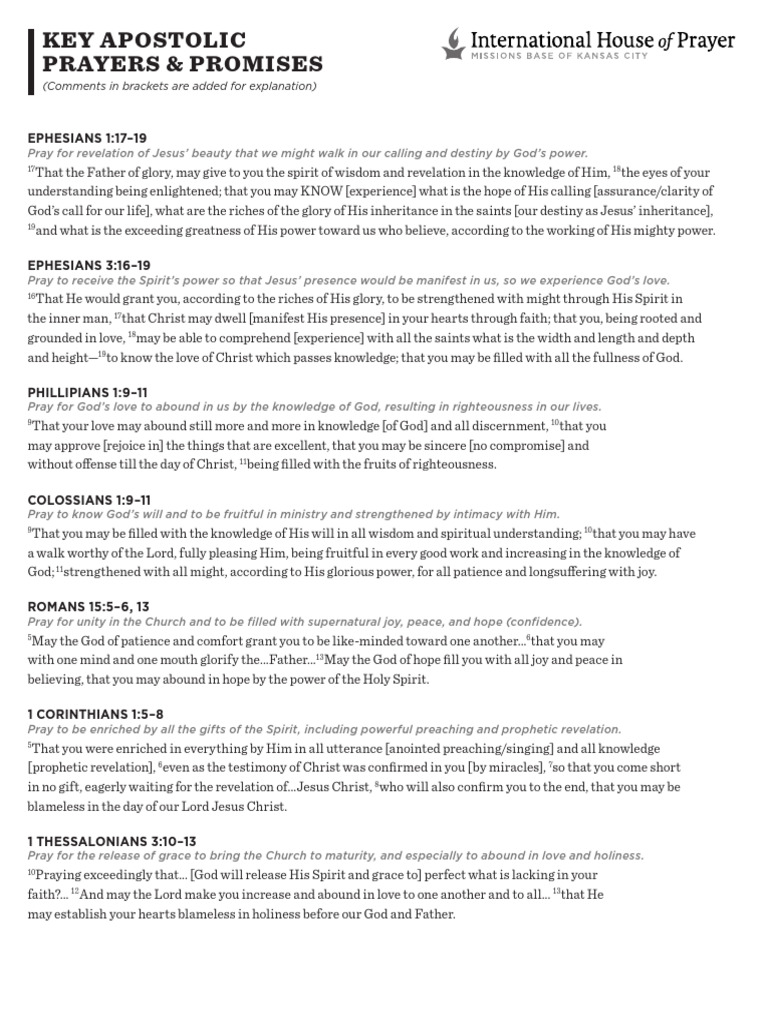 Apostolic Prayer Sheet 2024 | PDF | Jesus | Revelation