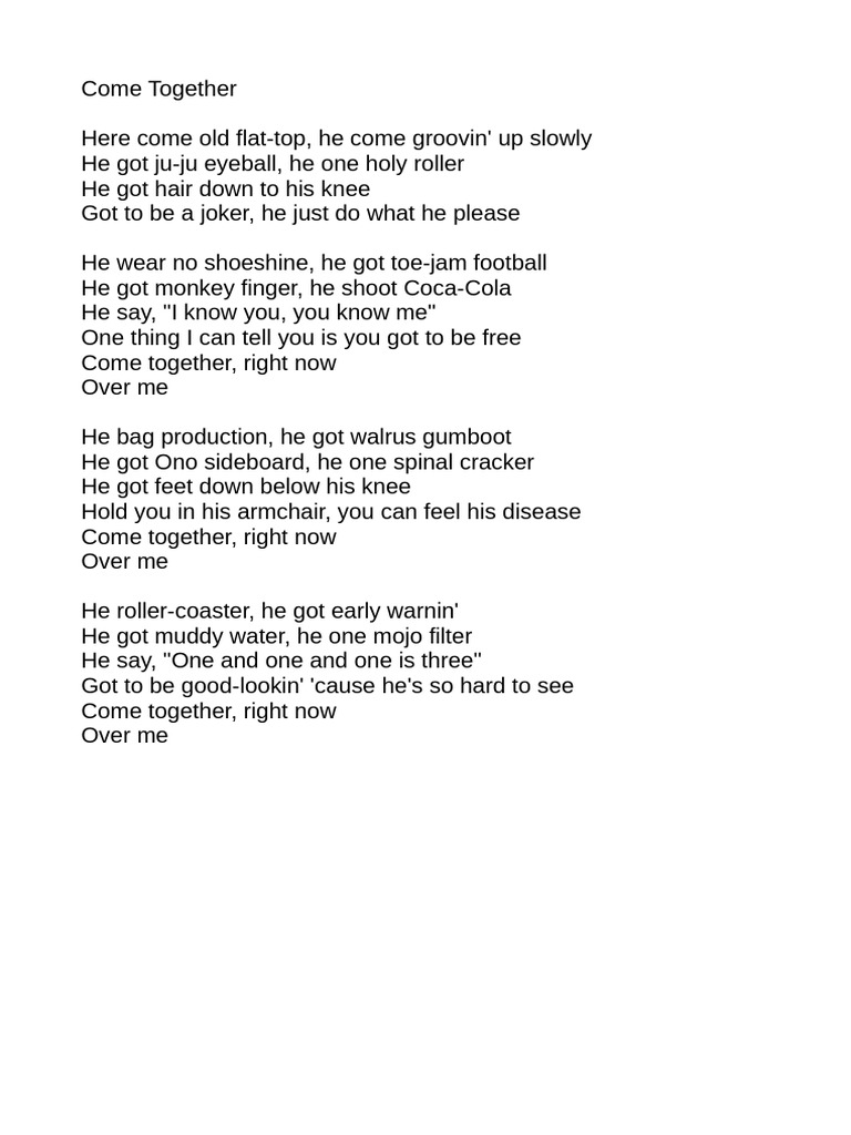 Come Together | PDF