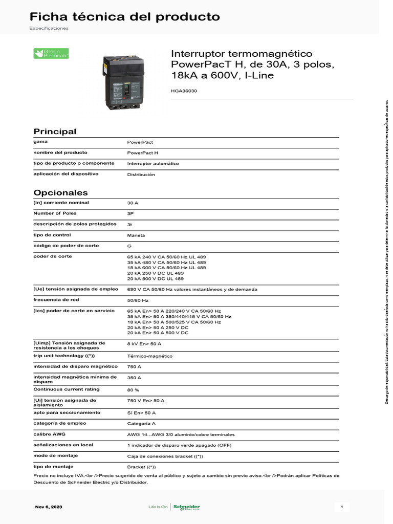 HGA36030 | PDF | Electromagnetismo | Ingenieria Eléctrica
