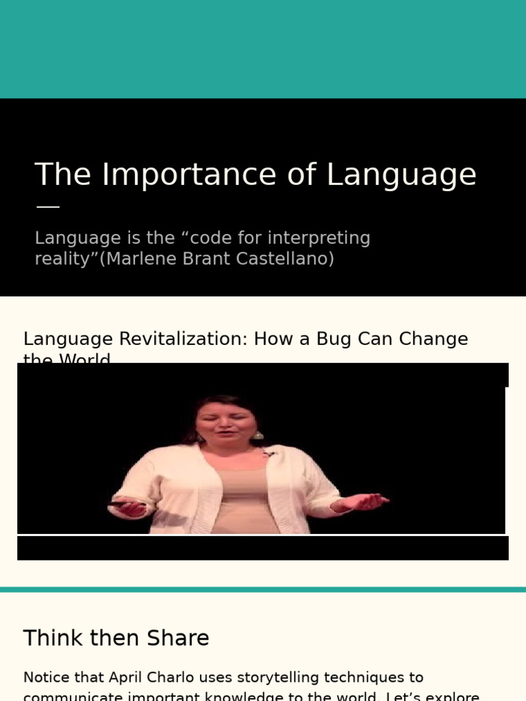 Copy of The Importance of Language | PDF | Human Communication ...