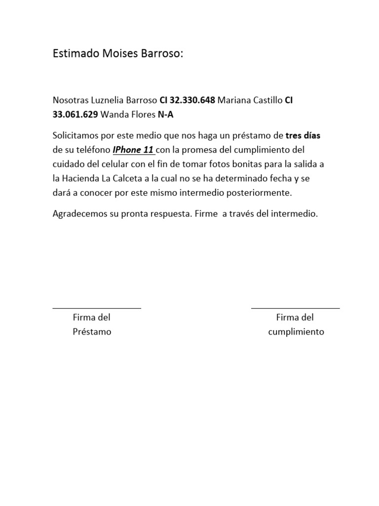 Estimado Moises Barroso | PDF