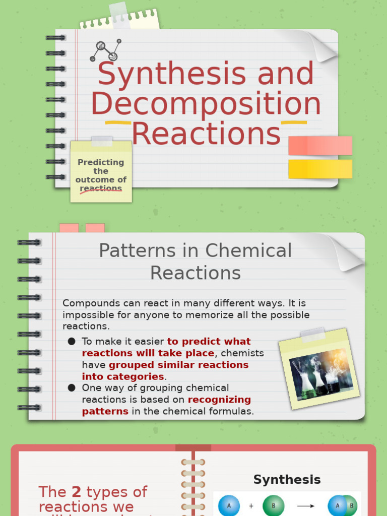 2.02-Synthesis & Decomposition Reactions | PDF | Chemical Reactions ...