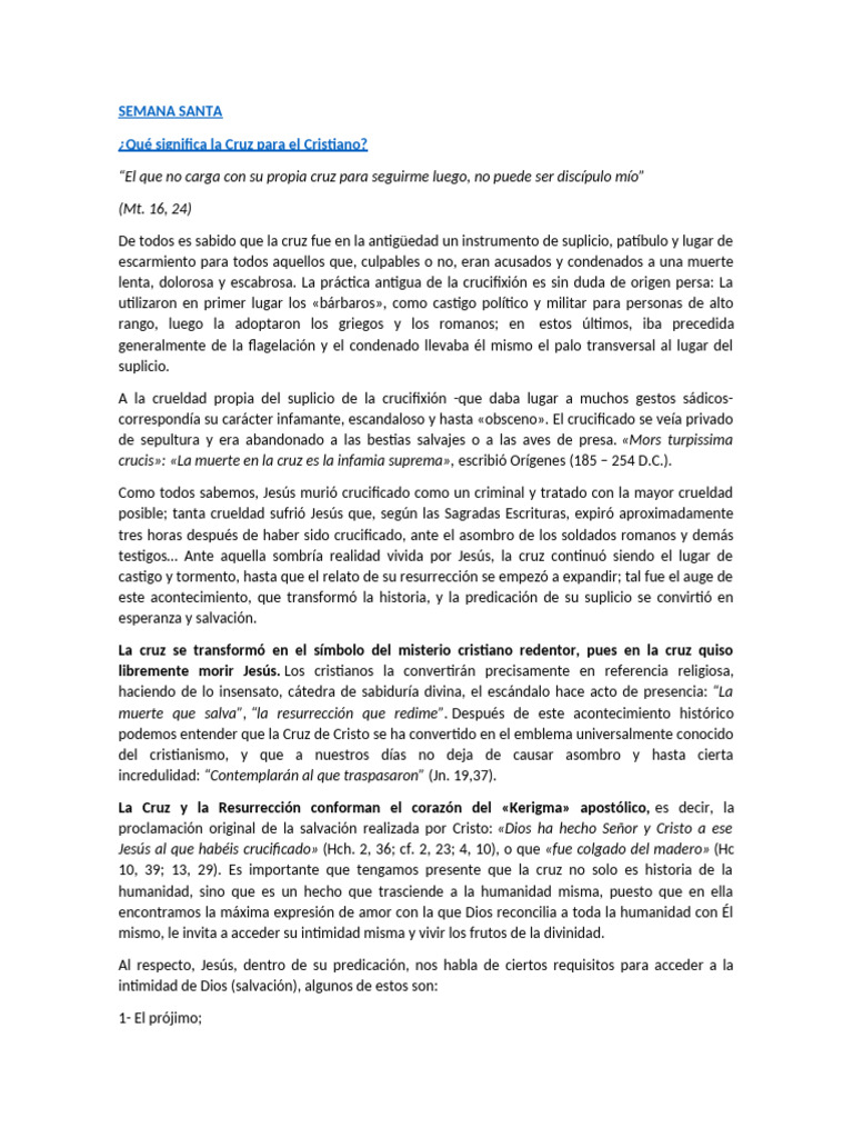 Significado de La Cruz | PDF | Jesús | Cristo (título)
