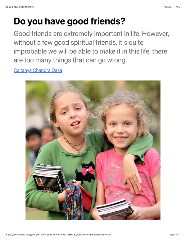 Do You Have Good Friends? | PDF | Psychology | Social Psychology
