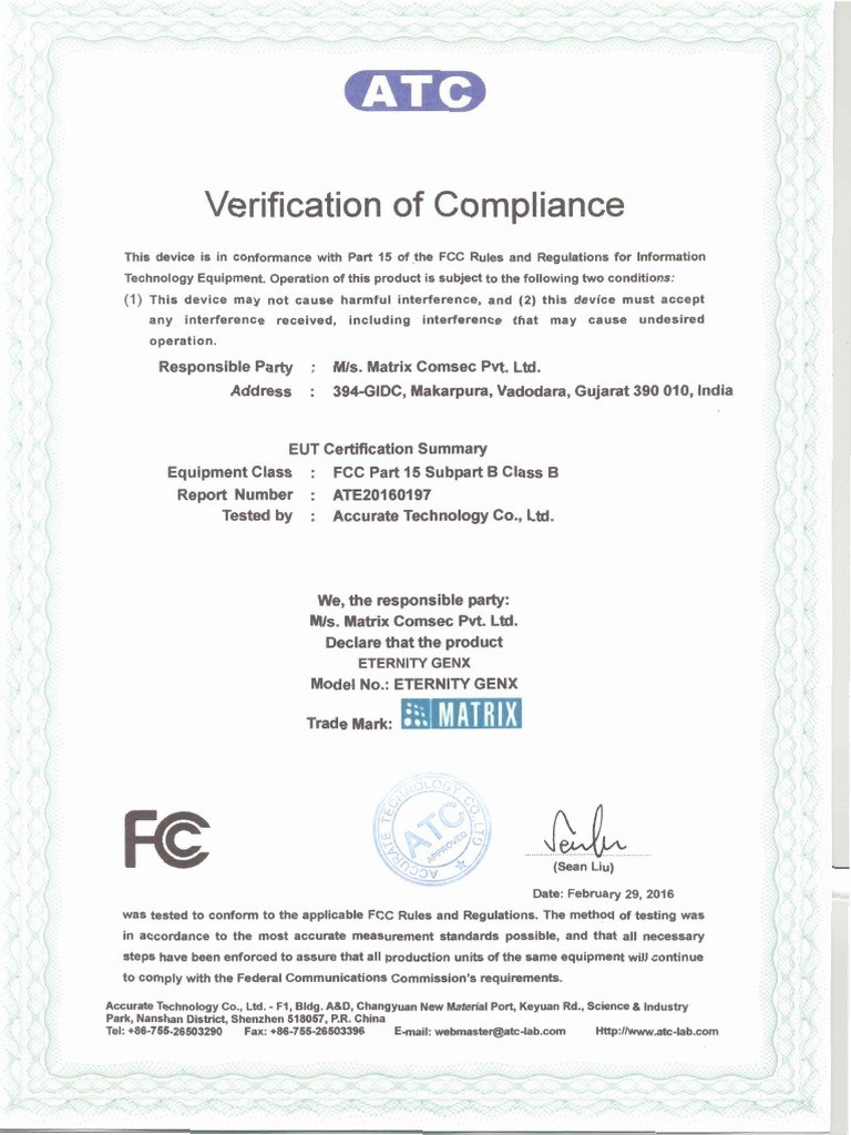 Eternity Genx Fcc | PDF