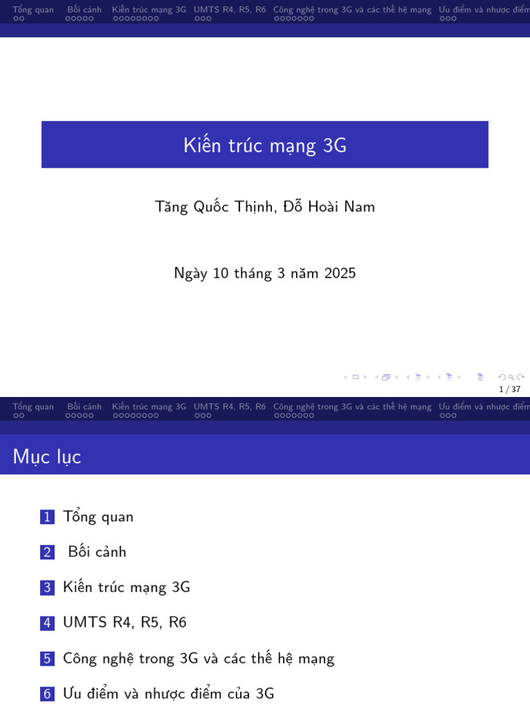 Kiến trúc mạng 3G: Tăng Quốc Thịnh, Đỗ Hoài Nam | PDF