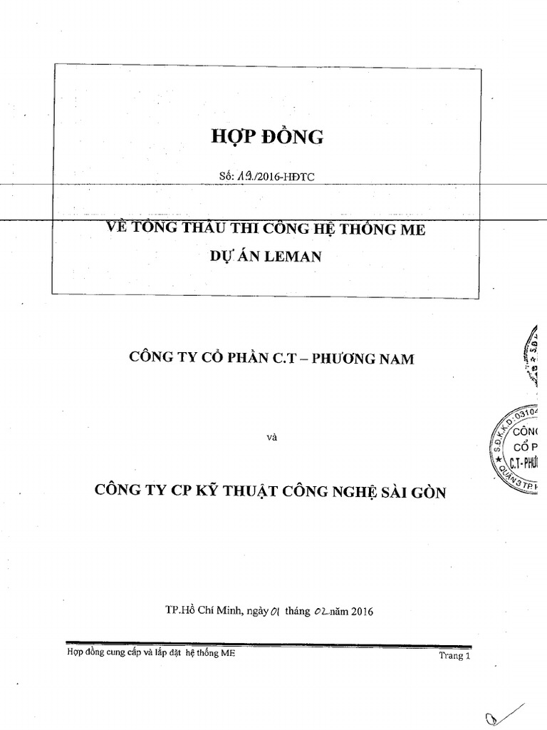 Hop Dong Leman | PDF